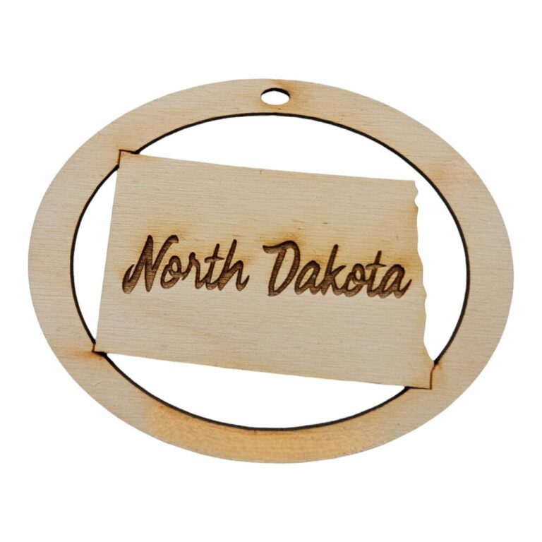 North Dakota Ornament | Personalized | Palmetto Engraving
