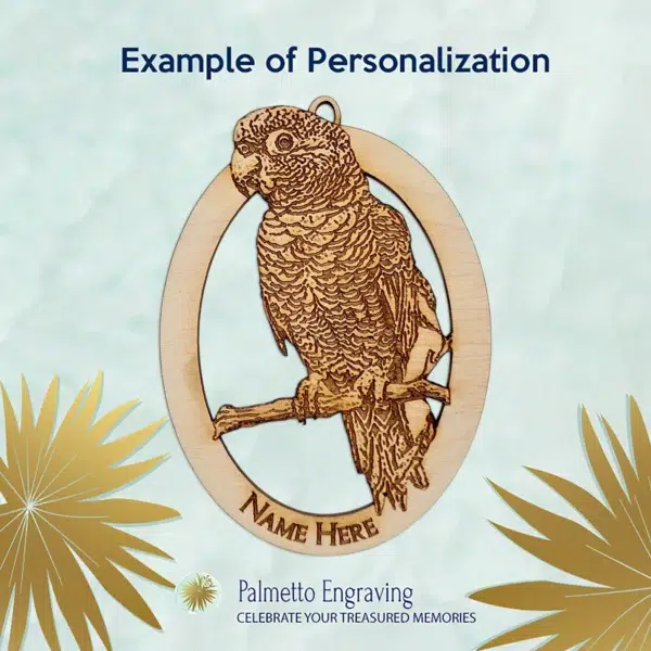 Sun Conure Ornament | Personalized | Palmetto Engraving